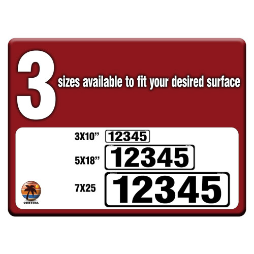 Curb N Sign Curb Wrap Address Decal - Reflective Aluminum House Number ...