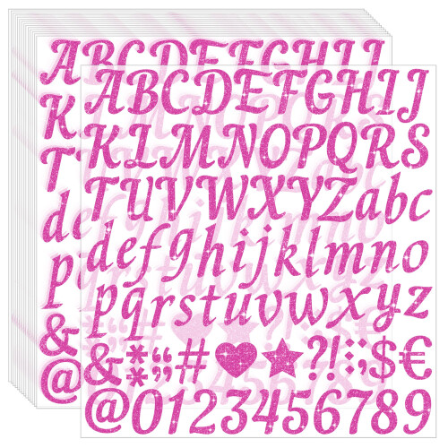1200 Pcs 15 Sheets Letter Glitter Alphabet and Number Stickers - Small ...