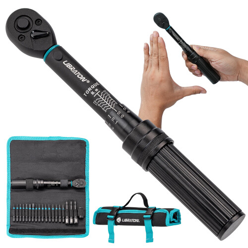 LIBRATON Bike Torque Wrench 1/4"""" 2-14 Nm 72-Tooth Gear Torque Wrench ...