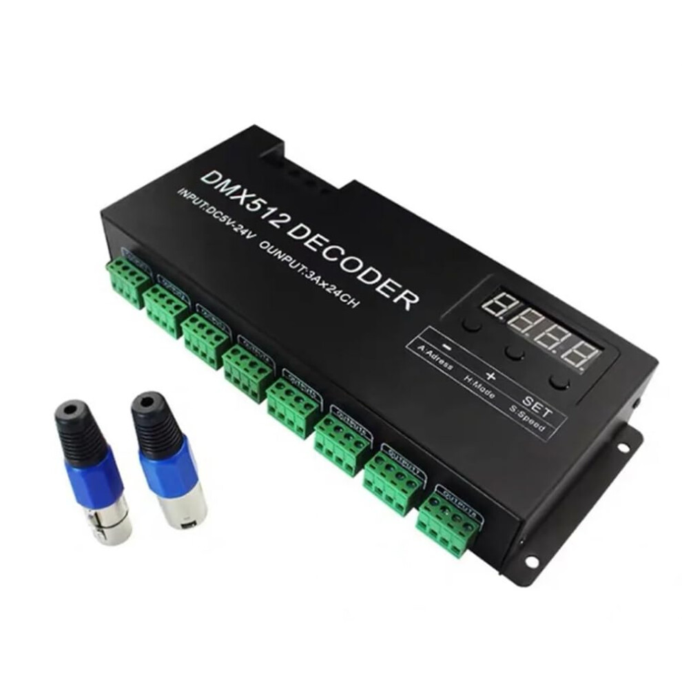 Digital 24CH RGB RGBW DMX512 Decoder 24-Channel RGBW DMX Controller For ...