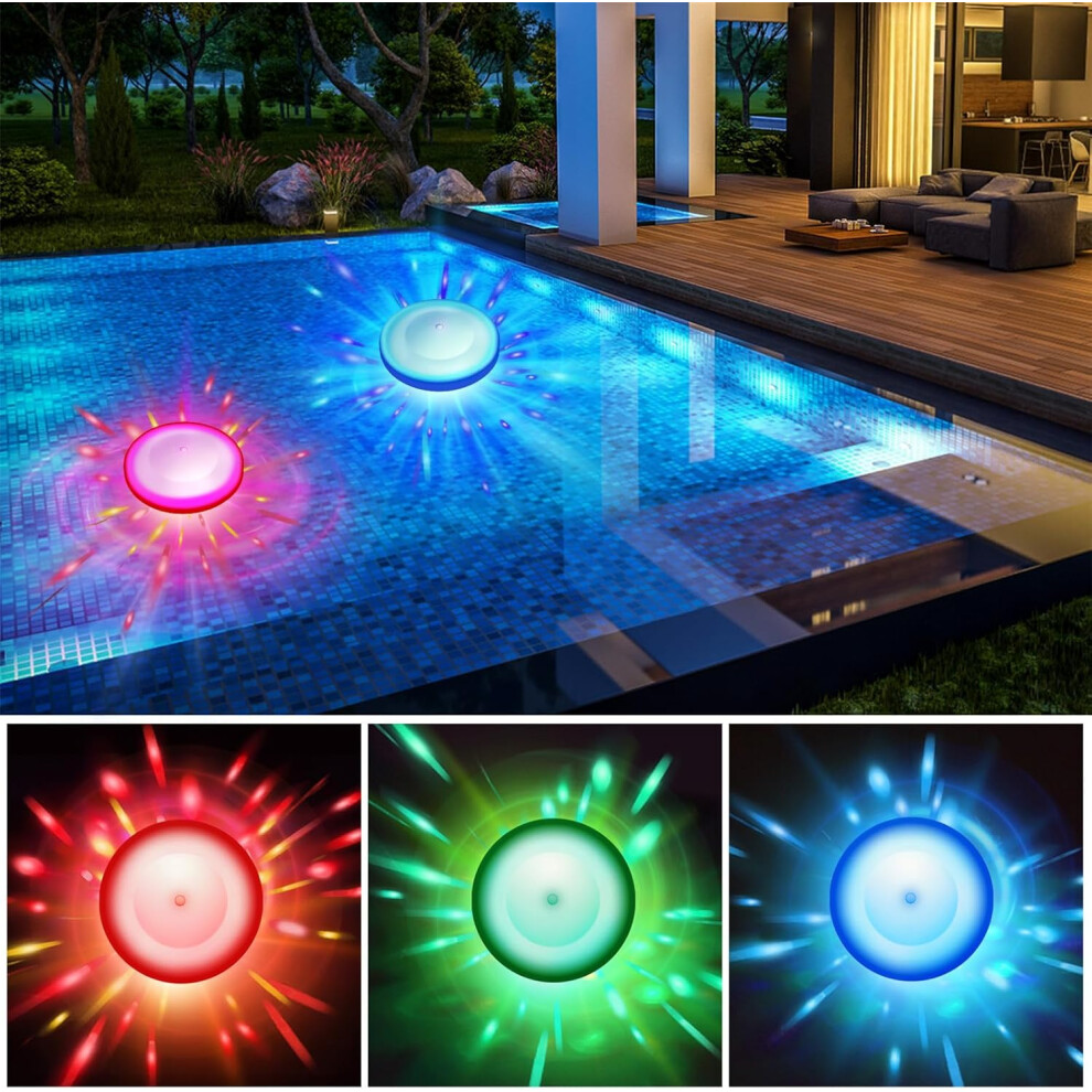 Floating Pool Party Light 7-Color Changing Modes Waterproof LED ...