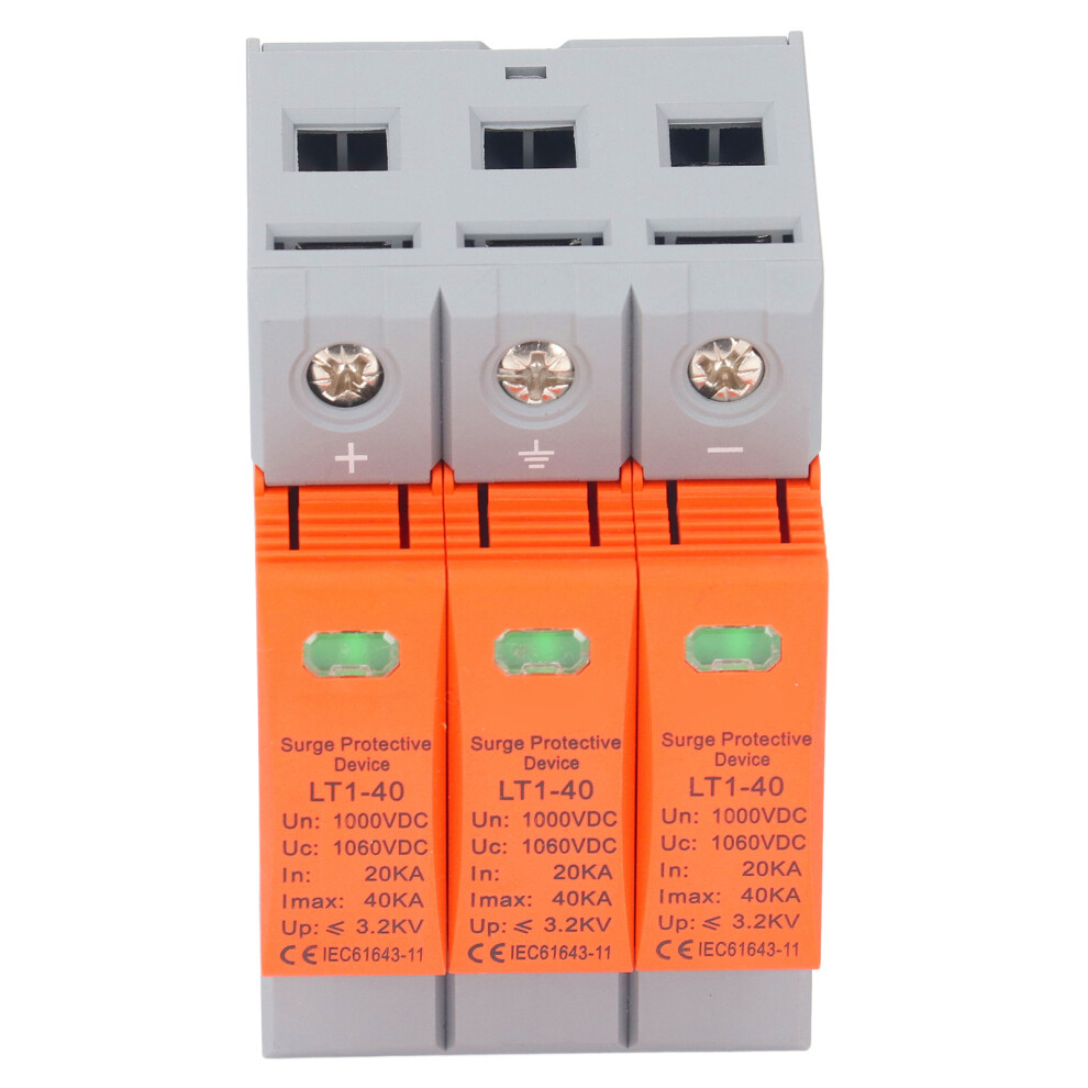 3P Surge Protector 35MM DIN Rail 1000V 20-40KA Photovoltaic on OnBuy