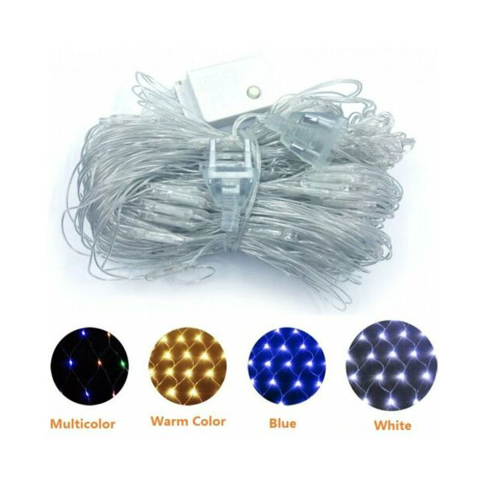 (Purple,US-1.5x1.5m-96LEDs)Rete Rete Fata di Natale Stringa Luci Festa ...