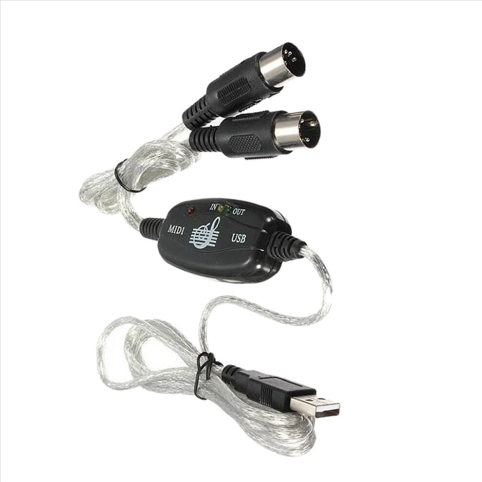 Câble convertisseur USB vers MIDI 5 broches pour piano et instruments ...