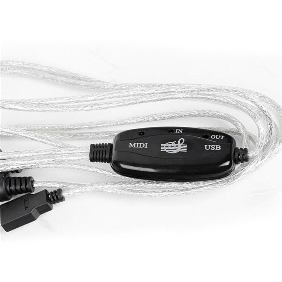 Câble convertisseur USB vers MIDI 5 broches pour piano et instruments ...