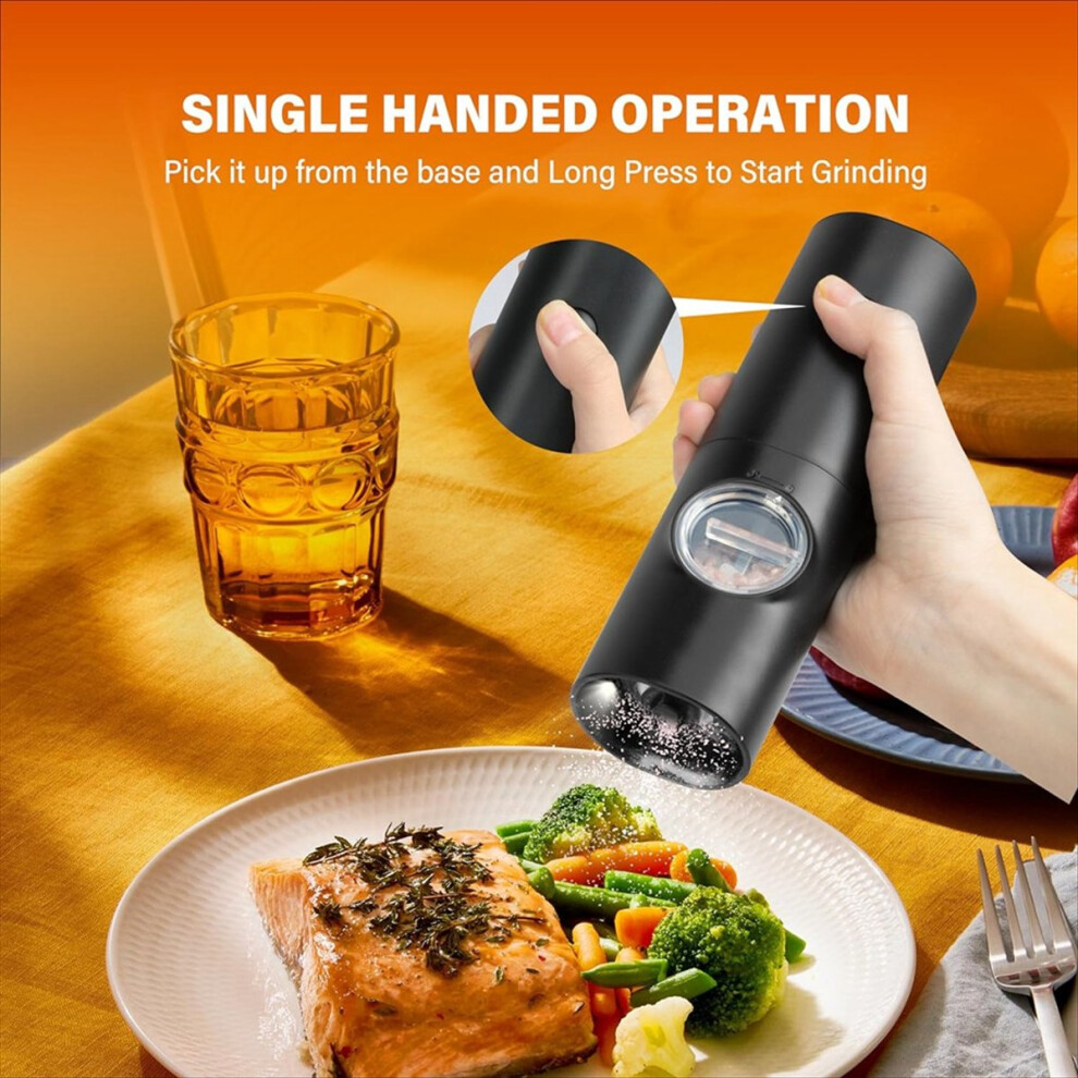 Ensemble de moulins à sel et à poivre électriques, réglage de la ...