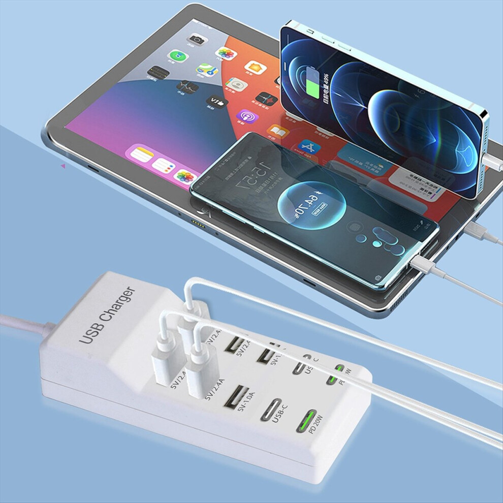 10-Port-USB-Ladestation USB-C-Ladeblock-Ladehub, EU-Stecker on OnBuy