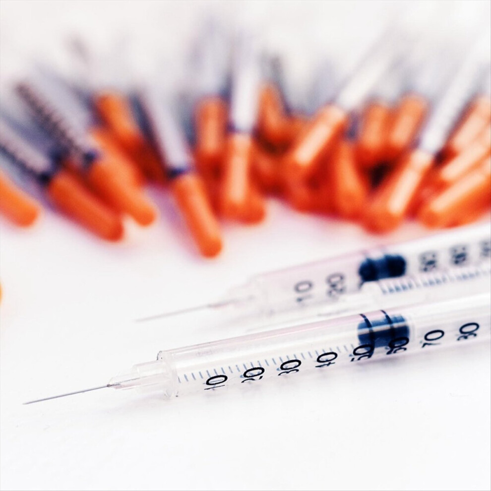 Seringas de laboratório de 1 cc com agulha calibre 29, 1/2 polegada ...