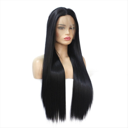 Perruques en cheveux humains raides de 24 pouces pour femmes noires on ...