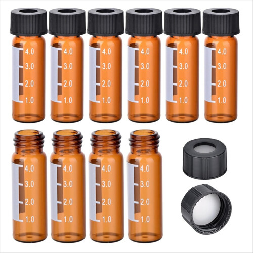 4ML Autosampler Vial, 100Pcs HPLC/ Vial 9-425 Lab Vials Sample Vial on ...