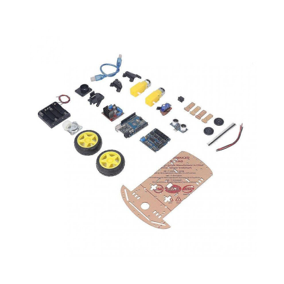 Smart Robot Car Chassis Kit DIY Programmable Development Board 2WD ...