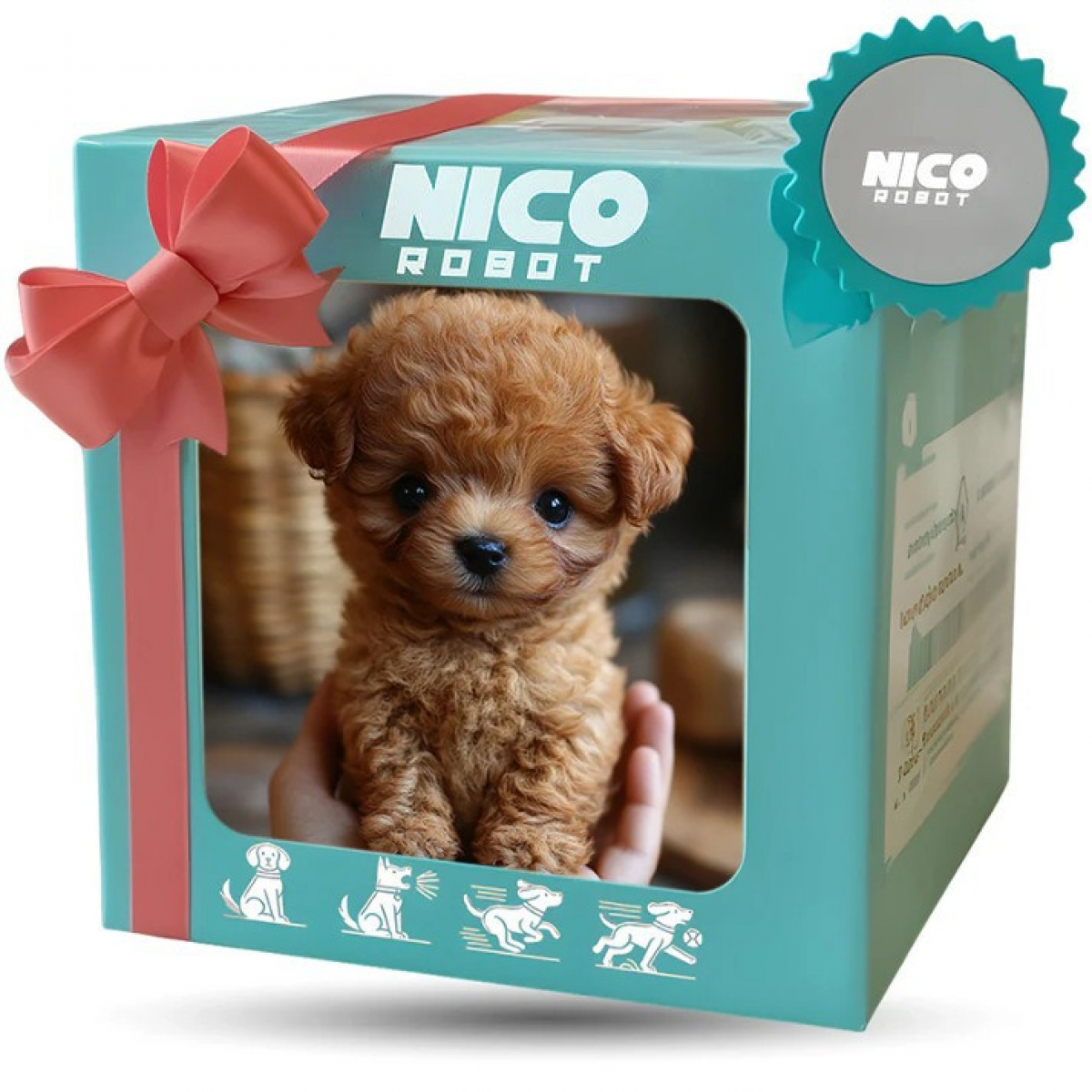 Nico Robot Dog 2025, Mon chiot robot réaliste, Peluche interactive mignonne qui se comporte ...