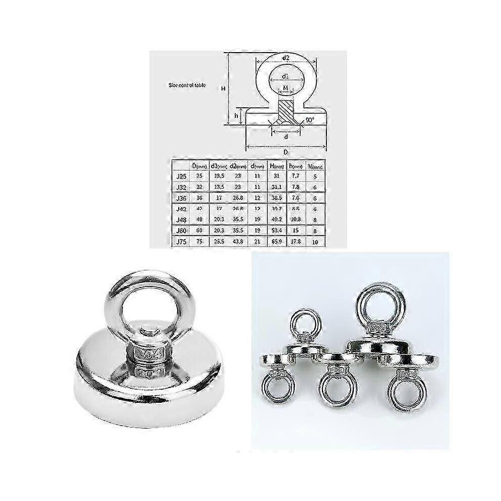 Super Strong Neodymium Fishing Magnet - Heavy-Duty Salvage Hook for ...