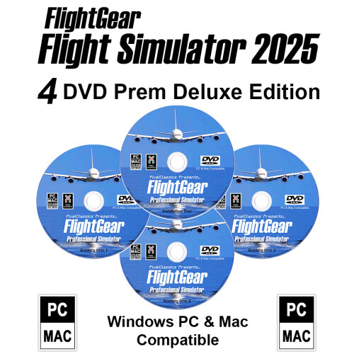 Flight Simulator 2025 X Premium DELUXE Edition Flight Sim FlightGear 4 ...