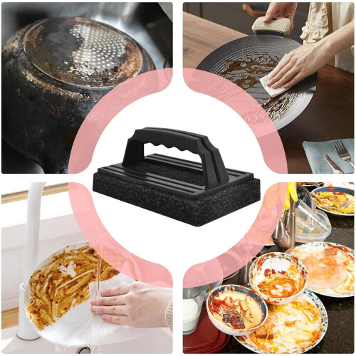 Griddle Scrubber Pads For Cast Iron Cookware, Grill Cleaner Scraper ...