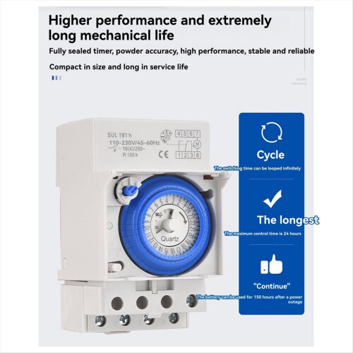 SUL181h Din Rail Analog Mechanical Timer Switch Programmable on OnBuy