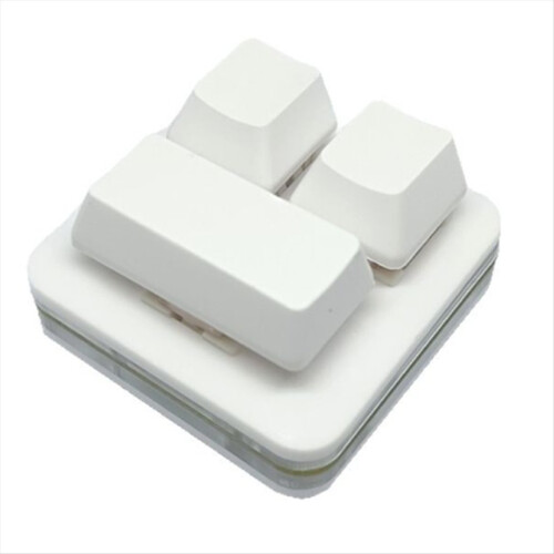 3-Key Double Row Mini Keyboard Recording Mute Dustproof Mechanical Copy ...