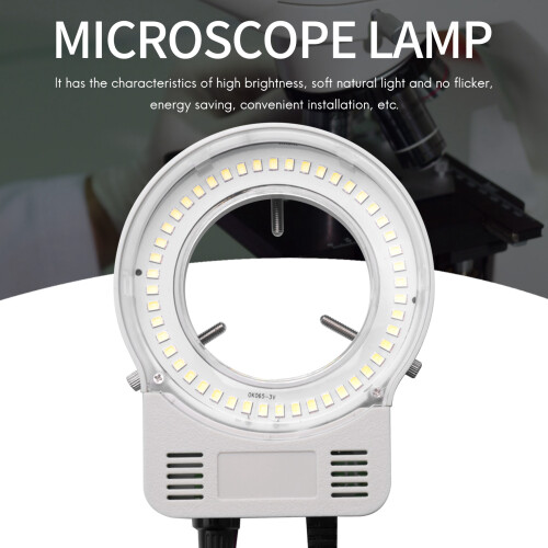 48 LED Industrial Microscope Camera Light Source Ring Lamp Illuminator ...