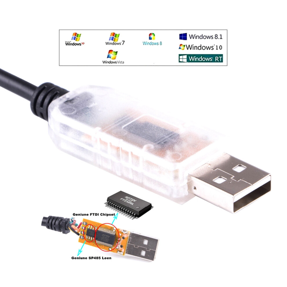 USB to RS485 6-Core Peeling Wire End Converter Connector Wiring Pinout ...