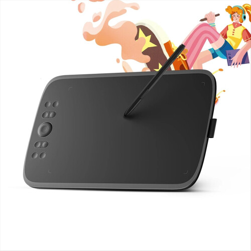 M908 Graphics Drawing Tablet 10 Inch 8 Hot Keys Scroll Wheel 16K Levels ...