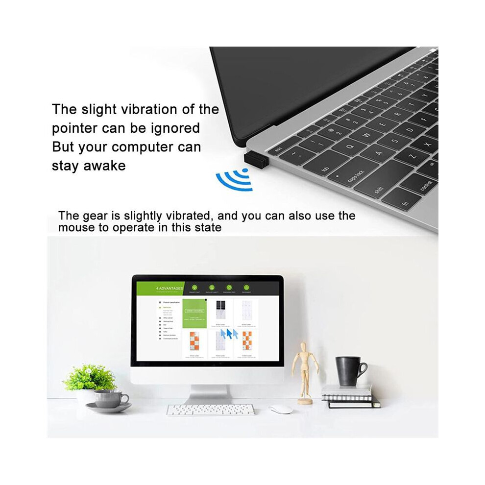 Mini USB Mouse Jiggler Undetectable Mover Anti Computer Hibernation ...