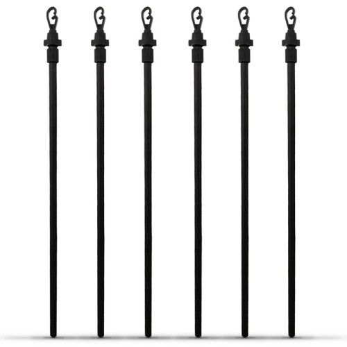 (6 X Washing Line Pole) 1-2-3-4-5-6X Extending Clothes Prop Washing ...