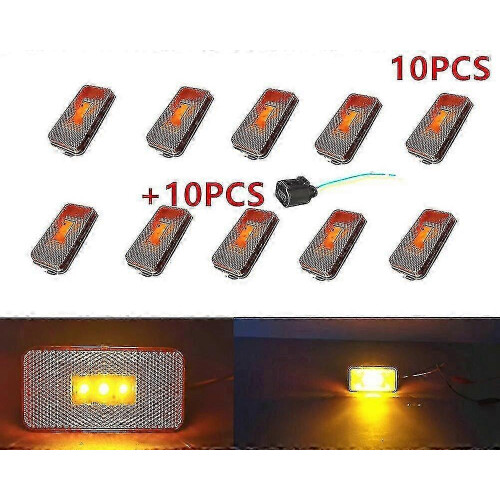 (As show, 4pcs lights) 24v Amber Led lights for Scania side marker ...