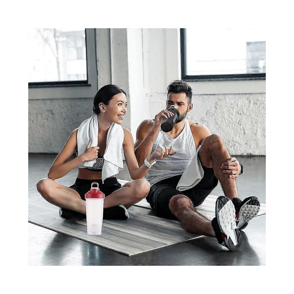 (Red)Plastic Protein Shake Bottle For Meal Replacement Shakes ...
