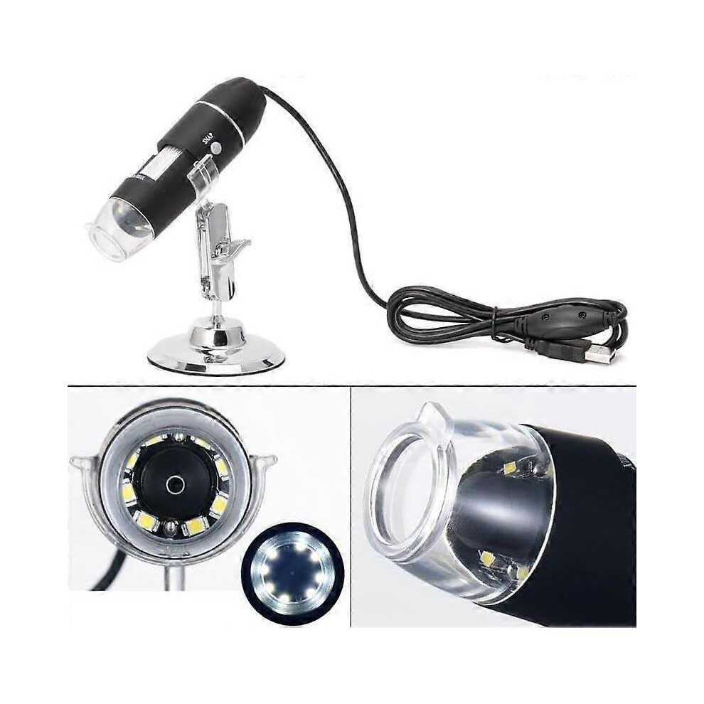 Lab Microscope Slides 1600X USB Digital Microscope Camera, 8-LED ...