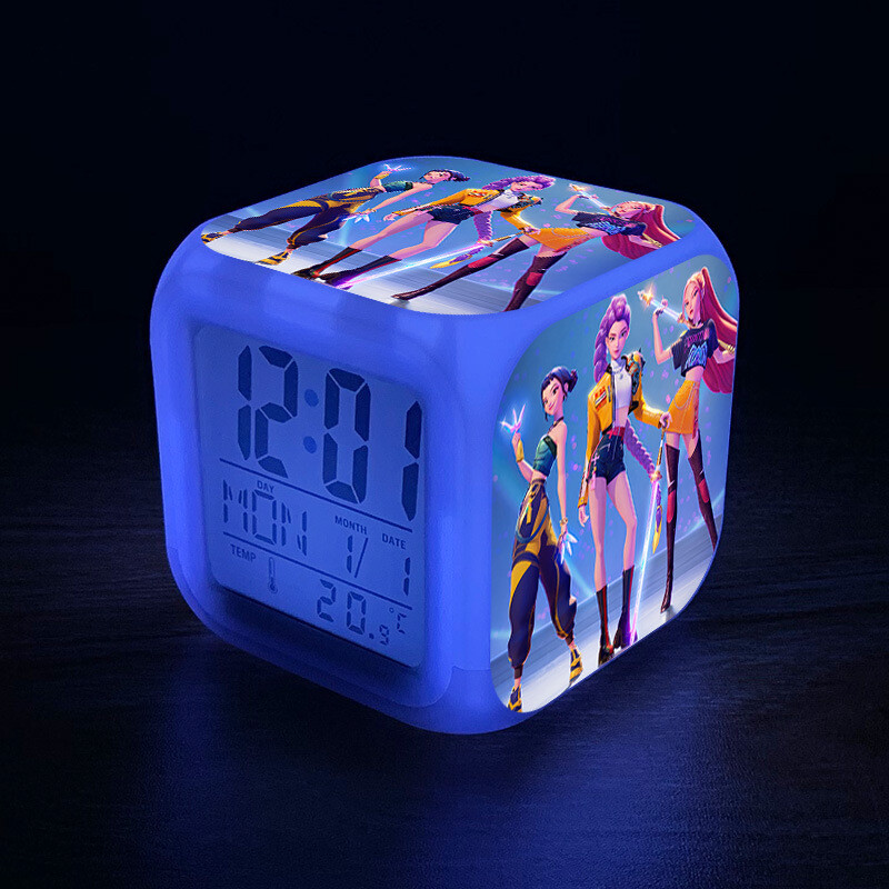 K-pop Demon Hunters Clock with LED Night Light(8) on OnBuy