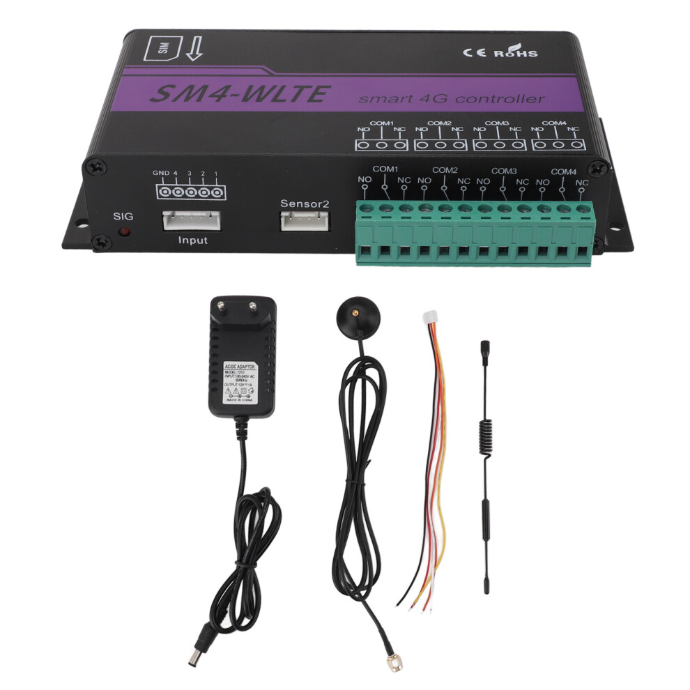 4G 4 Channel GSM Relay Switch APP WEB SMS Alarm Temp Humidity on OnBuy