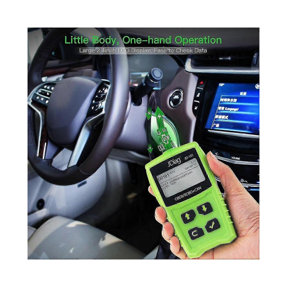 Jd101 Obdii Eobd Code Scanner Car Vehicle Lcd Error Reader Diagnostic ...