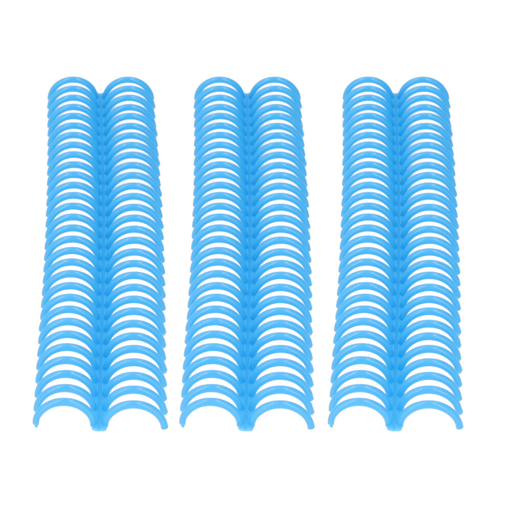 10 Pcs Blue Polypropylene Loose Leaf Binding Spines 22mm Inner Diameter ...