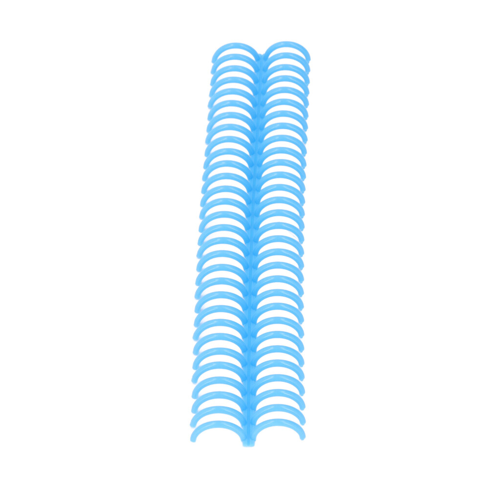 10 Pcs Blue Polypropylene Loose Leaf Binding Spines 22mm Inner Diameter ...