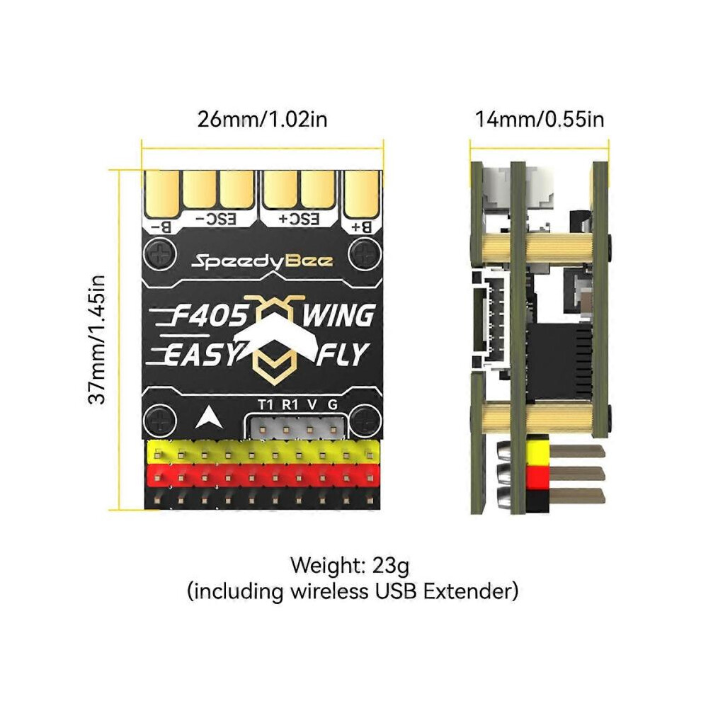 F405 WING MINI Fixed Wing Flight Controller for RC Multirotor Airplane ...