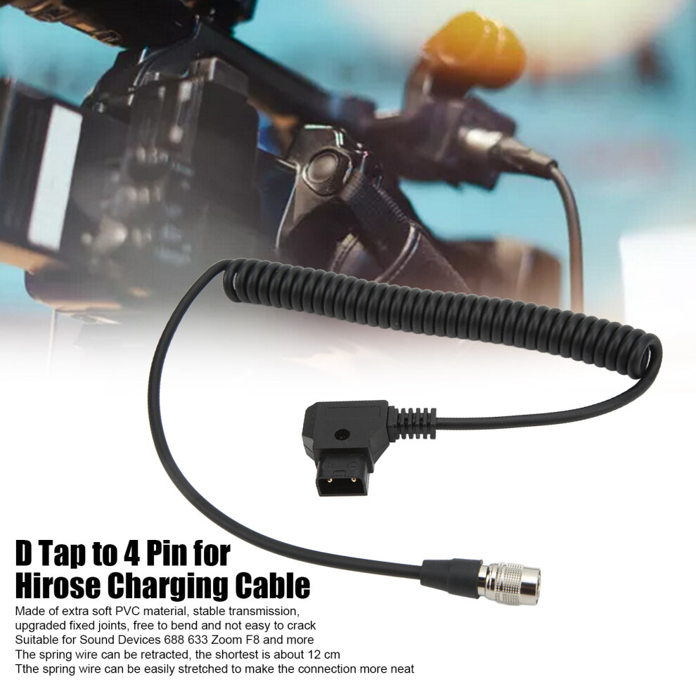 Premium D Tap to Hirose 4 Pin Cable with Retractable Spring Wire 12 cm ...