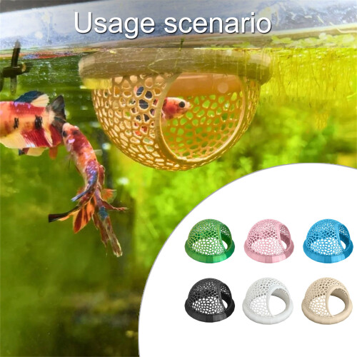 Floating Fish Resting Platform Betta Hide Shrimp Cave-Pink S on OnBuy