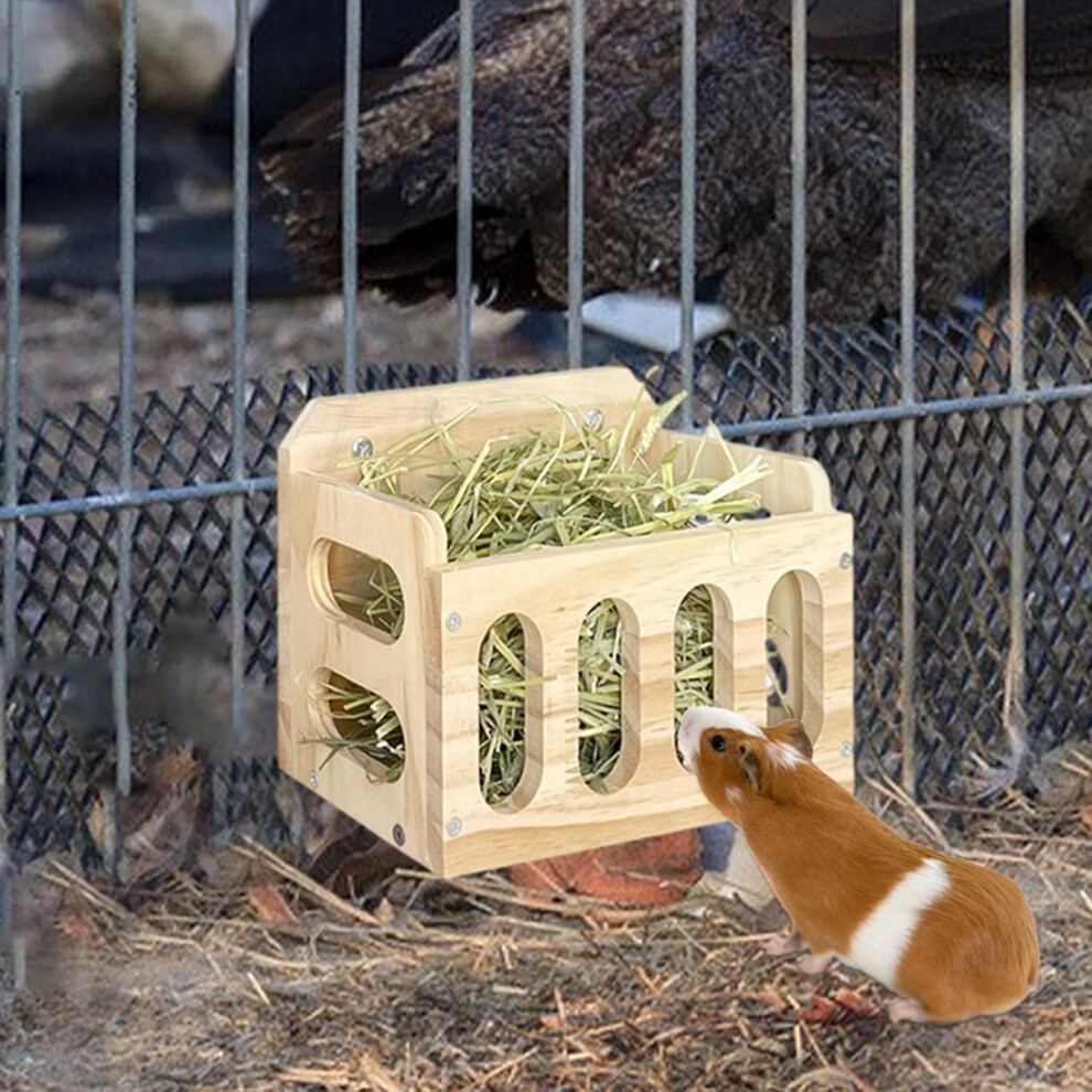 Hay Carrier Rabbits Wooden Hay Rack Feeding Dispenser For Rabbits ...