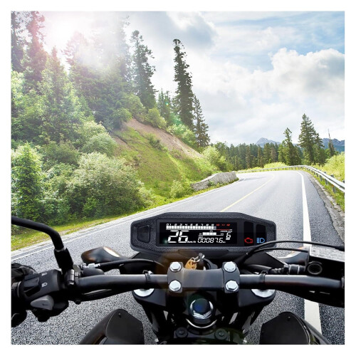 Speedometer Odometer Motorcycle Tachometer 12000 RPM Universal Digital ...
