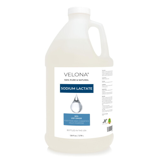 velona Sodium Lactate 60% - 1 Gallon / 128 Fl Oz | USP Grade Natural ...