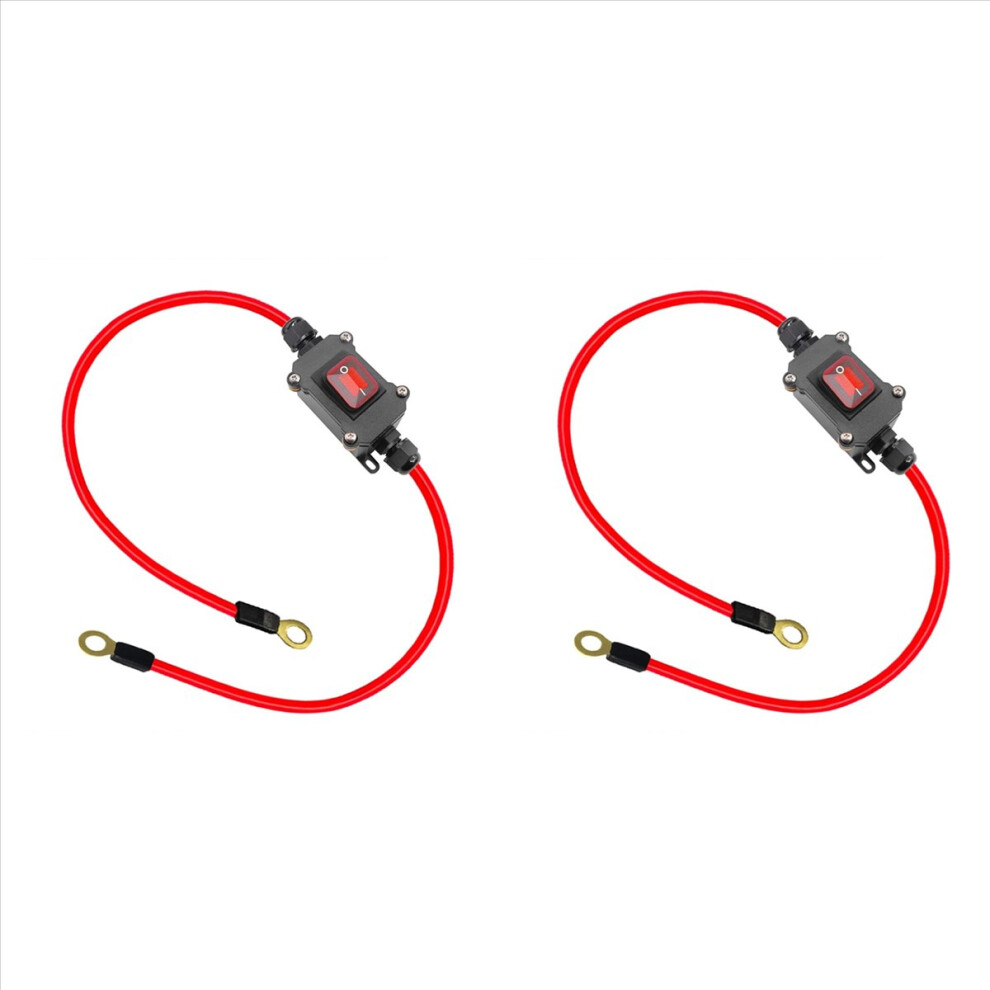 2X DC12V Inline Wire Switch DC12-24V DPST Dual Side Wiring 25A IP67 ...