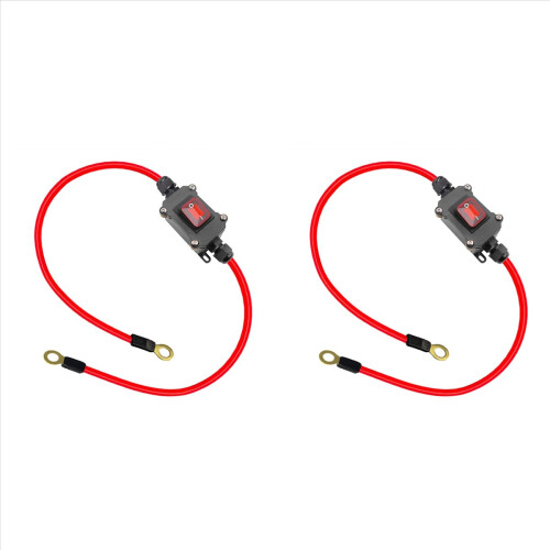 2X DC12V Inline Wire Switch DC12-24V DPST Dual Side Wiring 25A IP67 ...