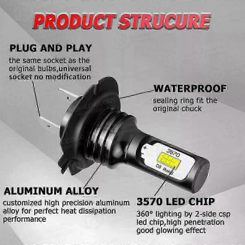 H7 24V 120W Truck Headlight Bulbs, Xenon White Dipped Main Beam for ...