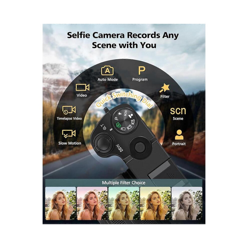 2025 Latest Model Digital Camera, 6X Optical Zoom & WiFi, 5K 30FPS 64MP ...