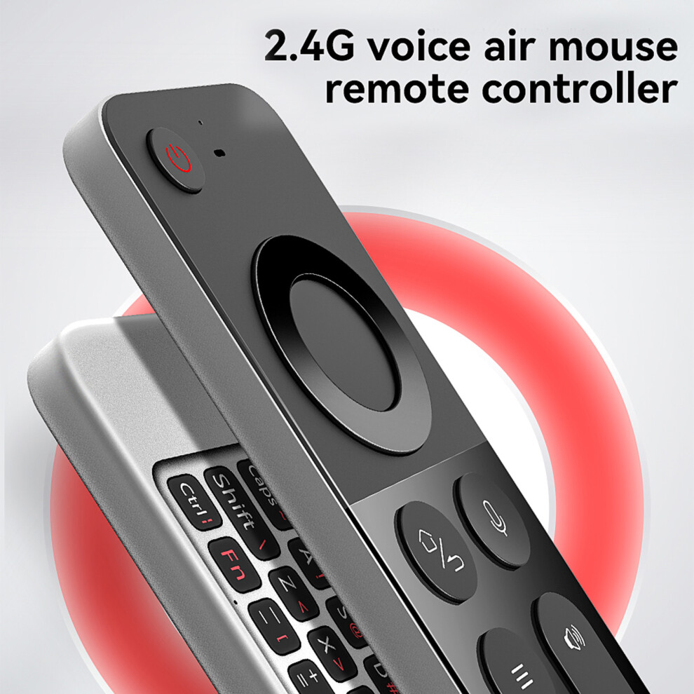 W3 2.4G Air Mouse & Keyboard Remote - Voice & Motion Control 10m Range ...