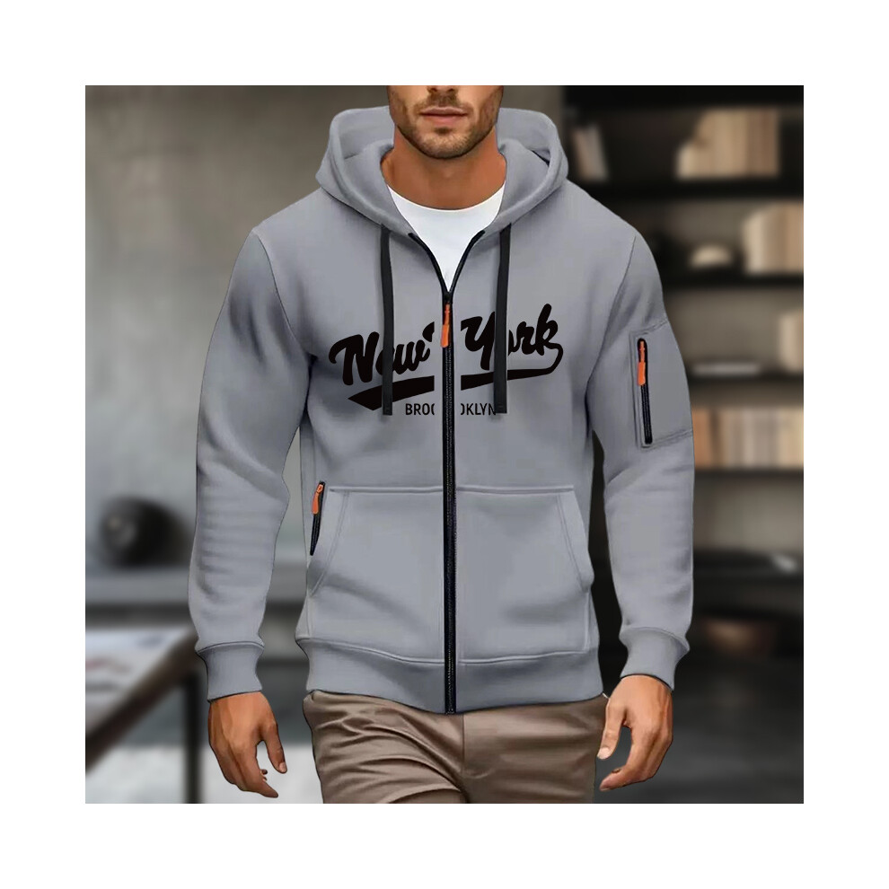 (Marineblau-XXXL) Buchstabenprint 2025 Neue Herren Herbst- und ...