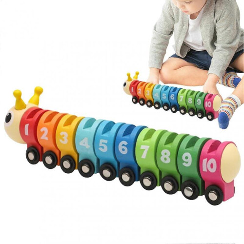 Counting Classic Toy - Wooden Educational Counting Game for Kids, Color ...