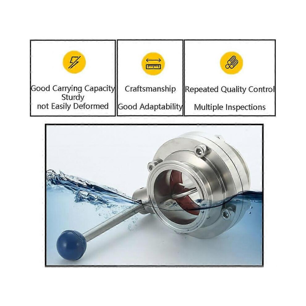 Sanitary Shut-Off Valve DN32 (1-1/4) Manual Quick-Release Clamp ...