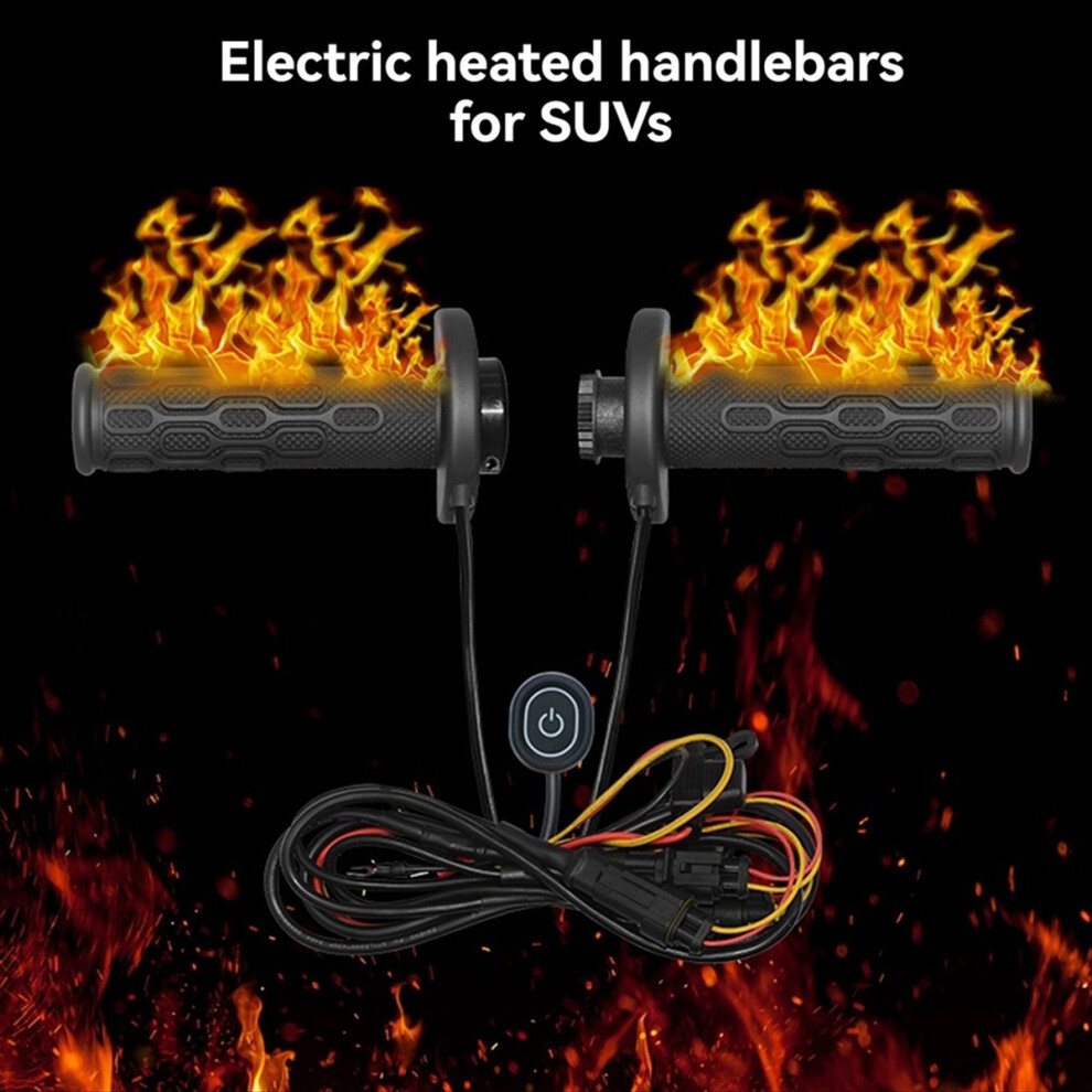 Universal 12V Motorcycle 22mm Hand Heated Grips Molded ATV Warmers 5 ...