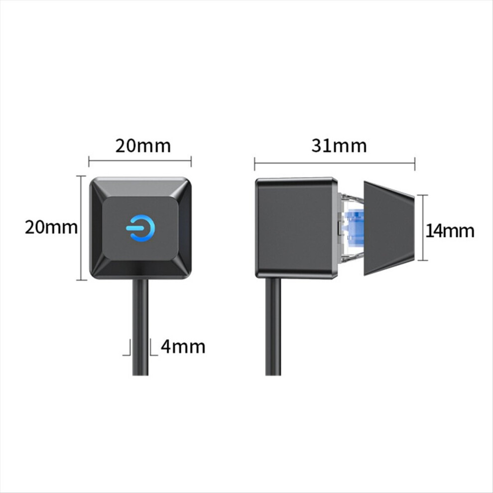 Computer Switch PC Motherboard External LED Light Power ON/OFF Square ...